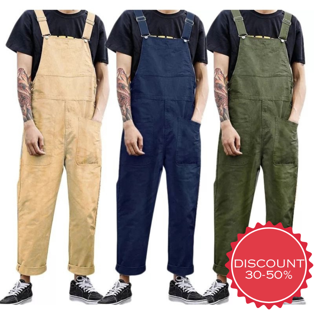 Jual Overall Retro Pria American Drill Unisex / jumpsuit celana kodok ...