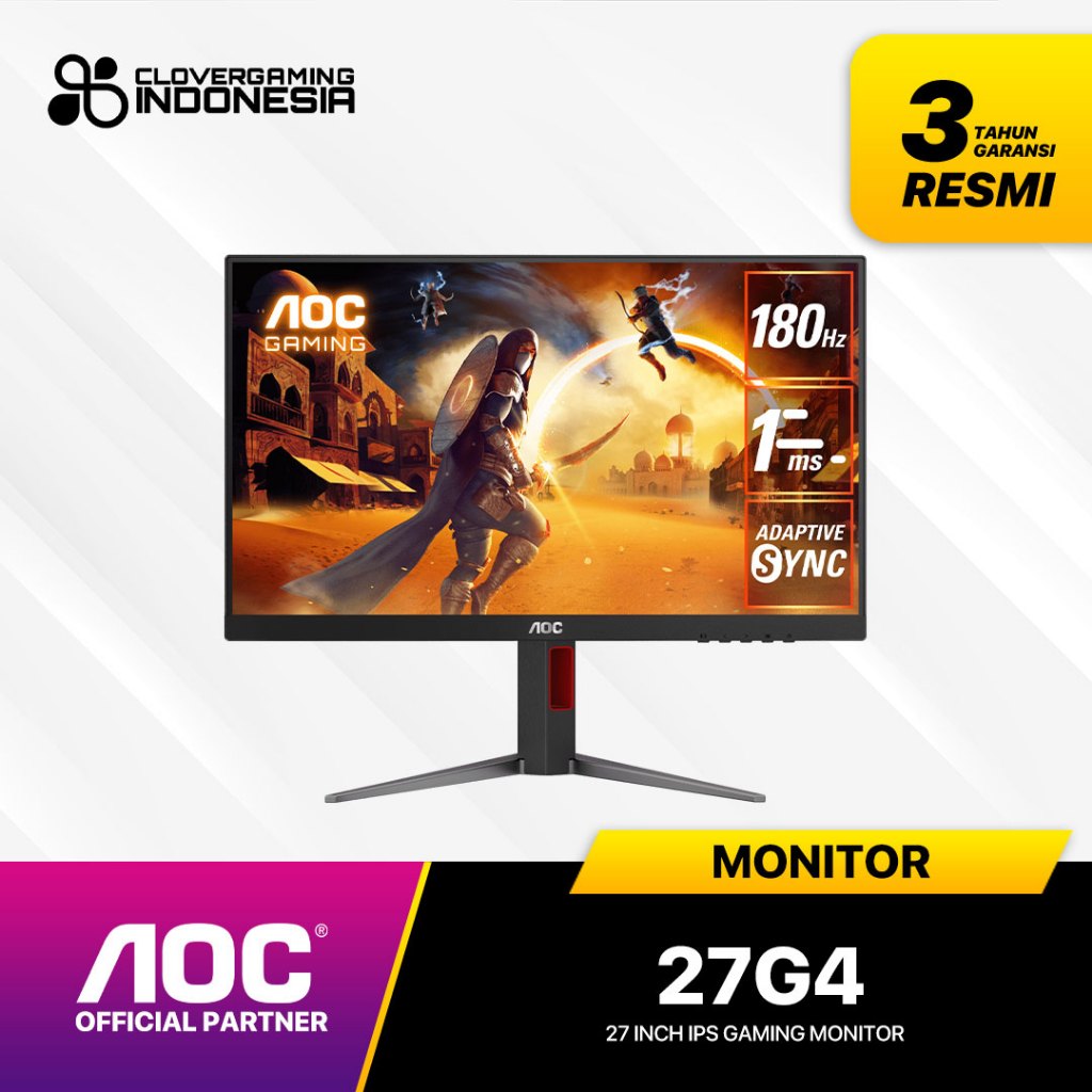 Jual AOC 27G4 27" Gaming Monitor 180HZ 1MS FAST IPS ADAPTIVE-SYNC FHD ...