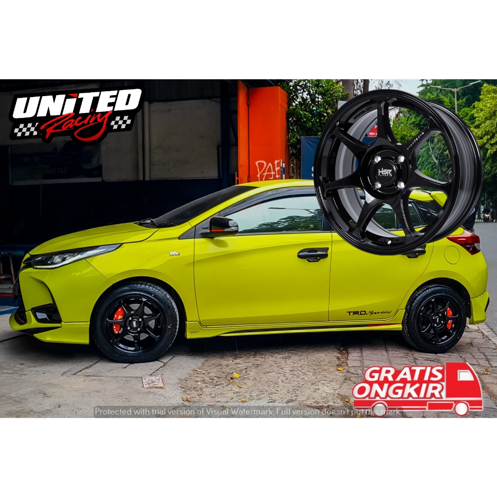 Jual VELG MOBIL RACING RING 16 HSR SEBUNSUTA GLOSSY R16 MOBIL TOYOTA YARIS LEBAR 7 PELEK 4X100 ...