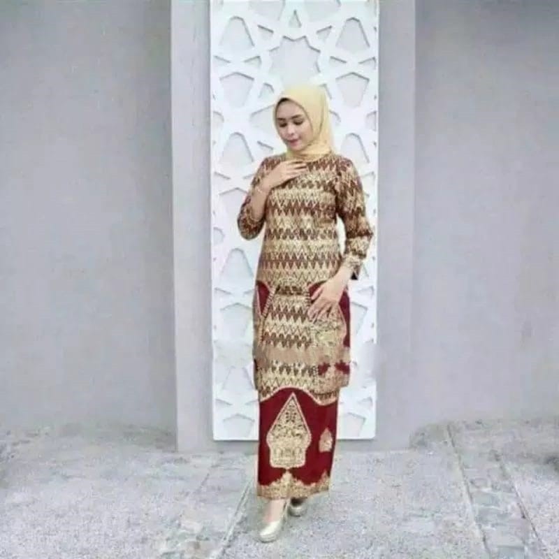 Jual SETELAN SONGKET MOTIF WAYANG KURUNG + ROK BATIK JUPRI RUMAH KEBAYA ...