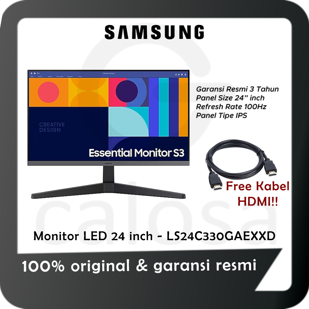 Jual LAYAR MONITOR SAMSUNG LED / LCD LS24C330GAEXXD 24" 24INCH FHD ...