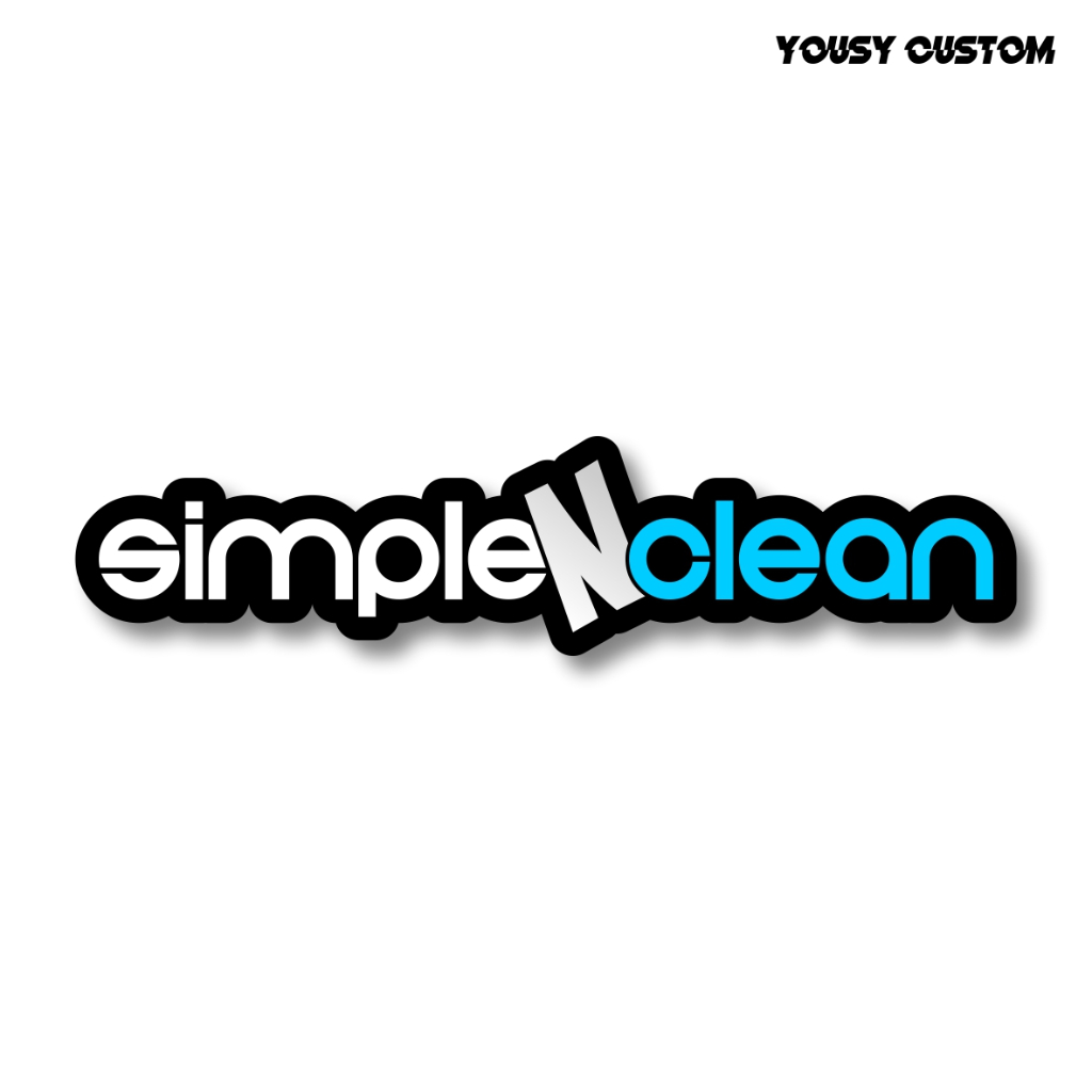 Jual Stiker SIMPLE AND CLEAN Laminasi GLosy | Shopee Indonesia