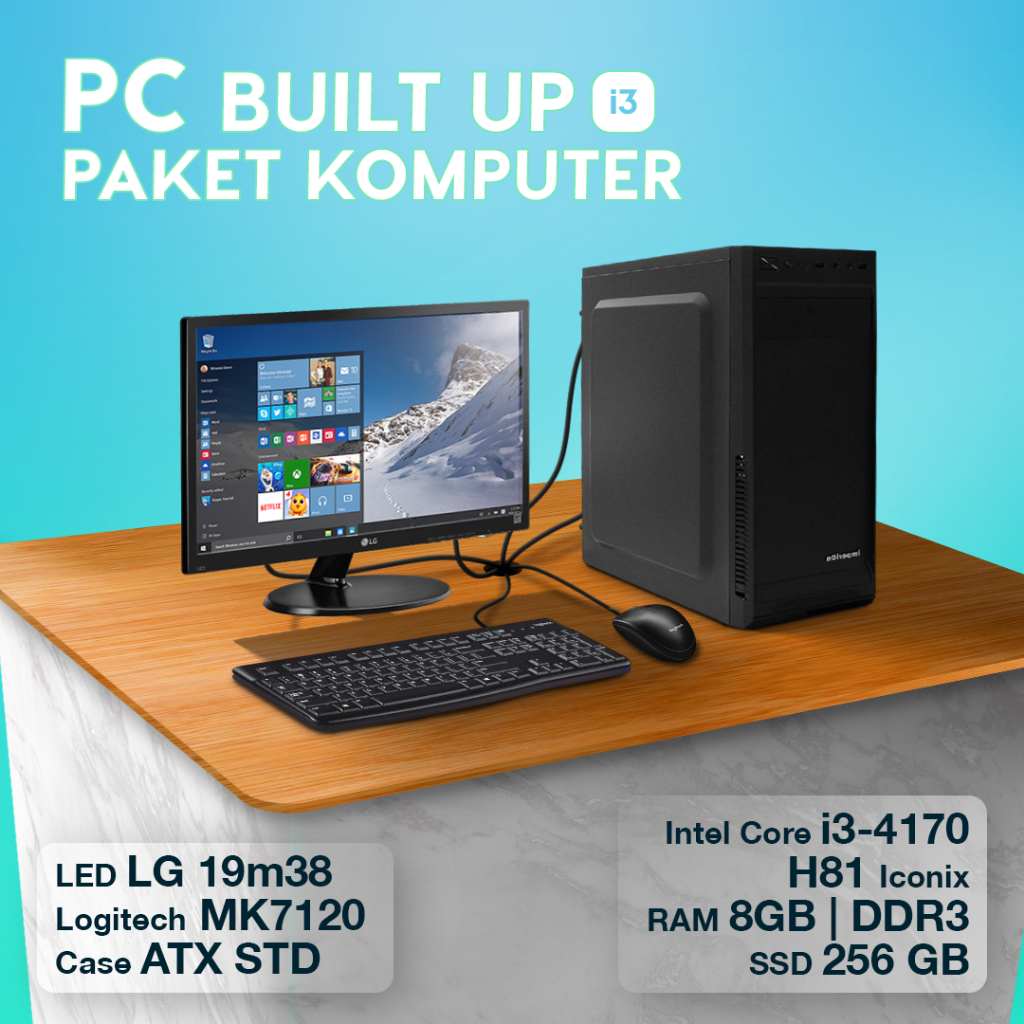 Jual Komputer Rakitan PC Built Fullset Core i3 Admin Kantor Sekolah ...