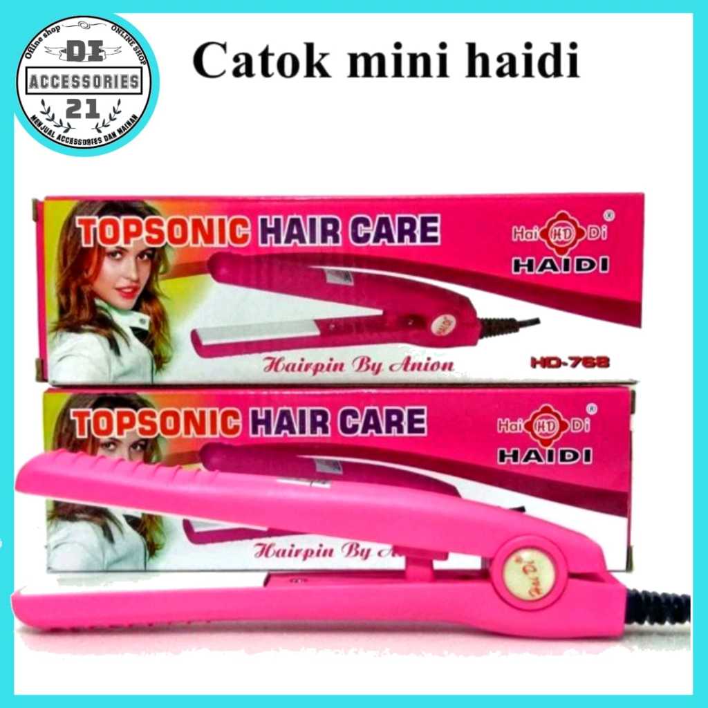 Jual Catok Mini Haidi HD-768 / Catokan Pelurus Rambut Travel | Shopee ...