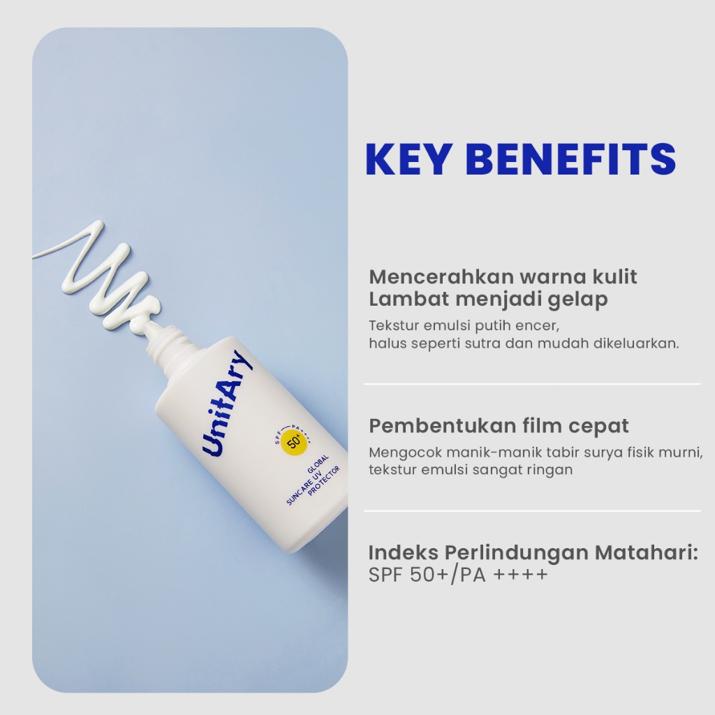 Jual UNITARY Global Suncare Sunscreen UV Protector SPF 50+ PA++++ 50ML ...