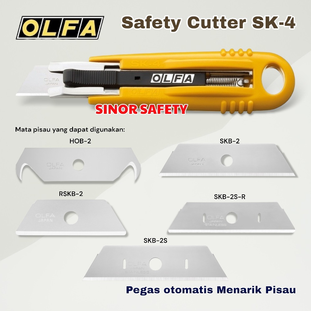 Jual OLFA SAFETY Cutter SK-4 Self Retracting Ditarik Otomatis | Shopee Indonesia