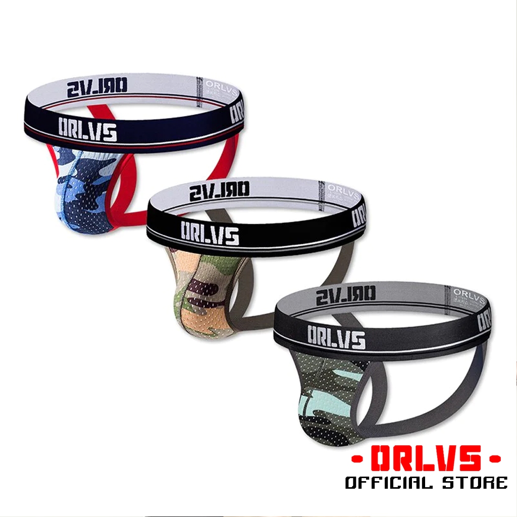 Jual ORLVS Jockstrap Pria Pu186 Army | Shopee Indonesia
