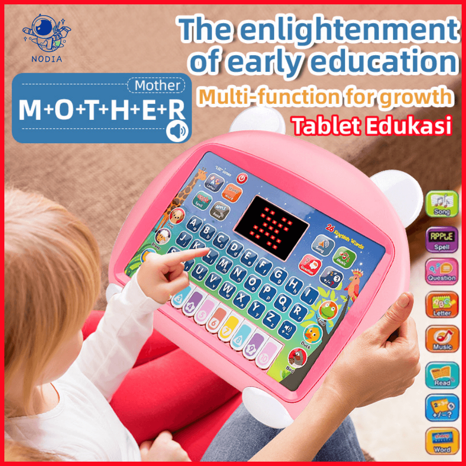 Jual NODIA Tablet Belajar Huruf Edukasi Anak Mainan/Mesin Pembelajaran ...