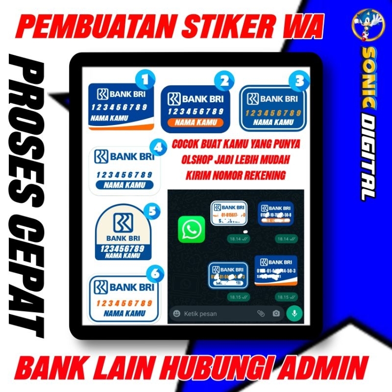 Jual JASA STICKER WHATSAPP REKENING BANK | Shopee Indonesia