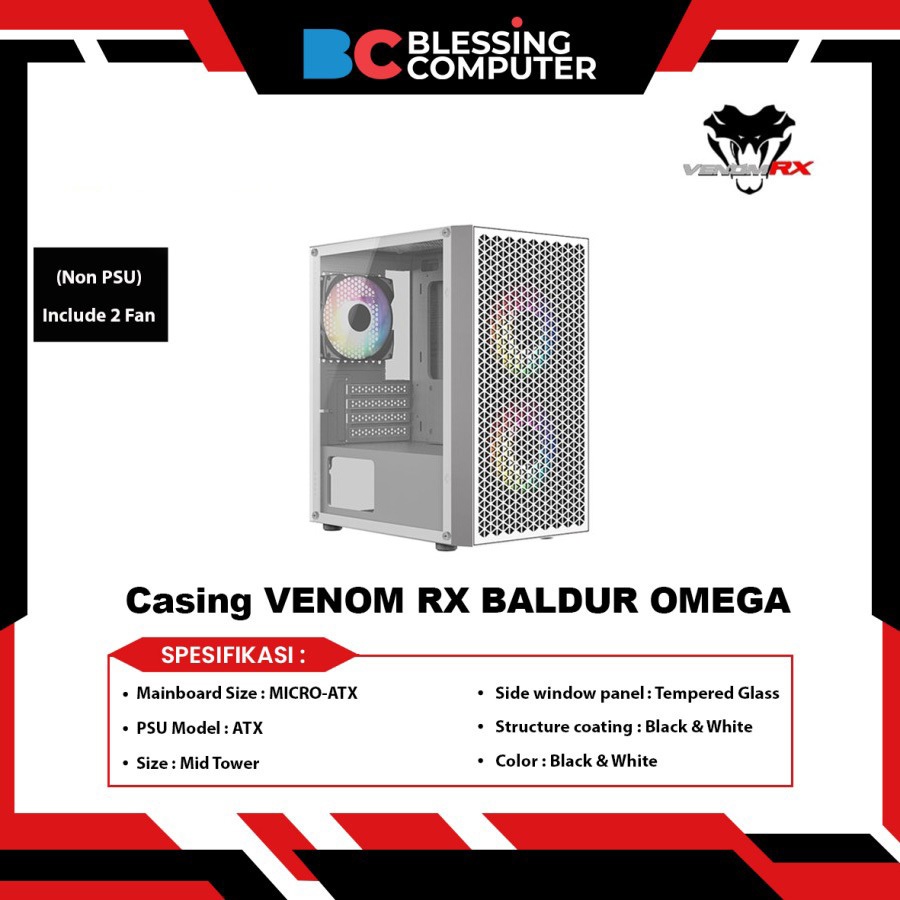 Jual Casing VENOM RX BALDUR OMEGA White | Shopee Indonesia