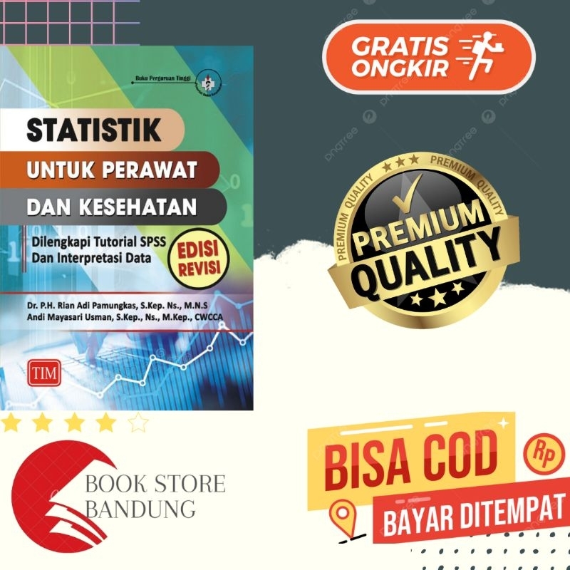 Jual BUKU Statistik untuk Perawat dan Kesehatan (Dilengkapi Tutorial ...