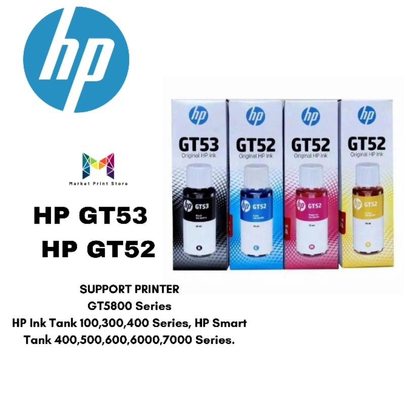 Jual Paket 1 Set Tinta Hp GT 53 & GT 52 Original untuk Hp deskjet ...