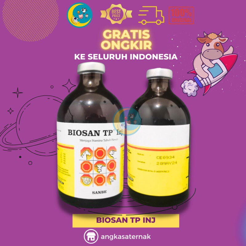 Jual BIOSAN TP 100 ml INJEK - MENINGKATKAN STAMINA DAN DAYA TAHAN TUBUH ...