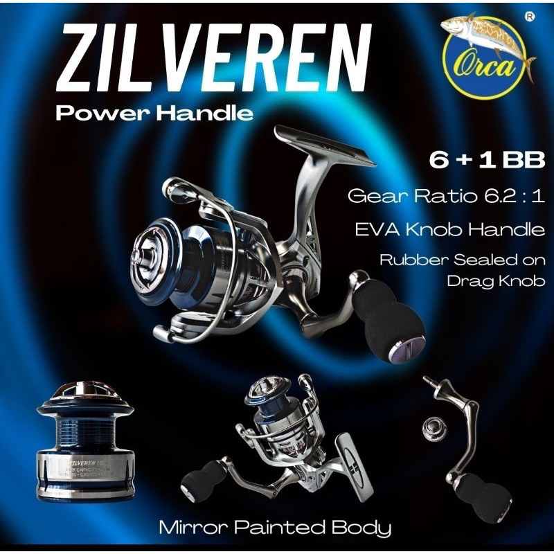 Jual REEL ORCA ZILVEREN PH 1000-5000 | Shopee Indonesia