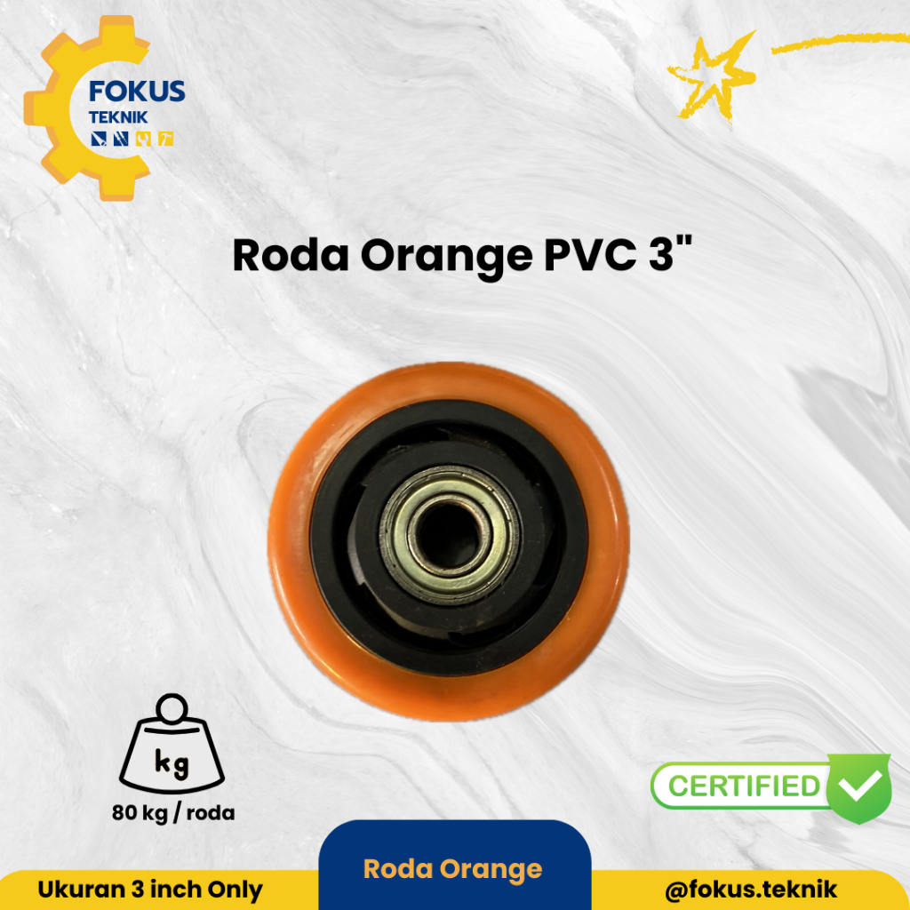 Jual Ban Roda PVC Orange 3” | Shopee Indonesia