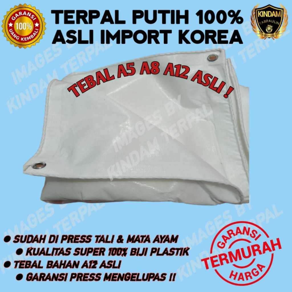 Jual TERPAL PUTIH KOREA BIJI PLASTIK MURNI 100% A12 LEMBARAN | HARGA ...