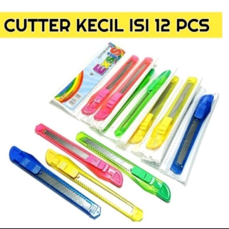 Jual Cutter /Pisau Cutter Kecil Transparan Plastik Rentengan | Shopee ...