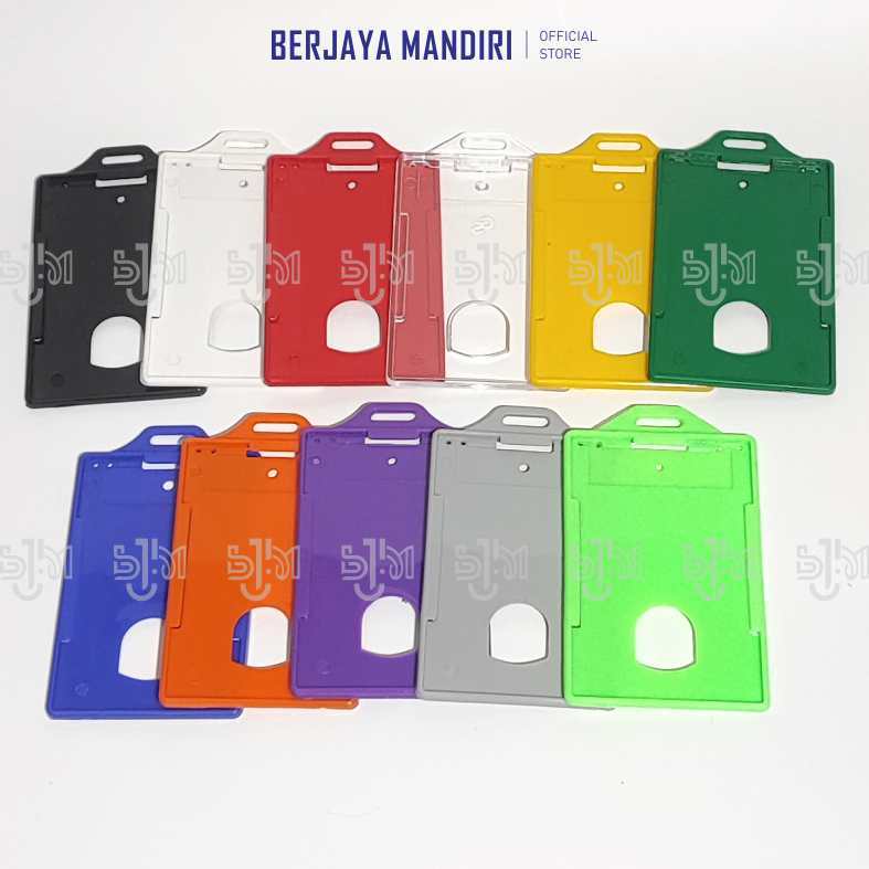 Jual Frame Casing Tempat ID Card Holder Kartu Name Tag Plastik Mika Portrait | Shopee Indonesia
