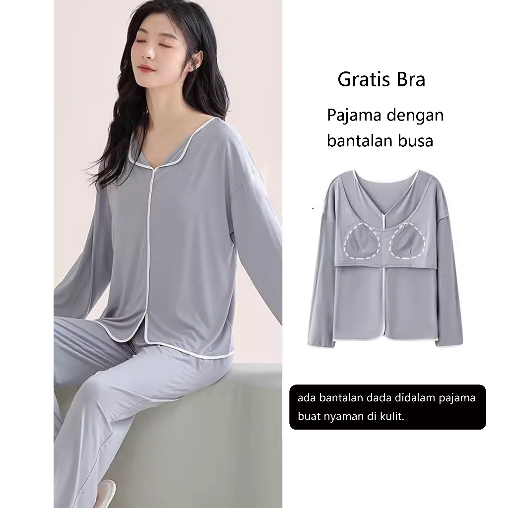 Jual Set Piyama Wanita Cocok Buat Tidur dan Santai Import | Shopee ...