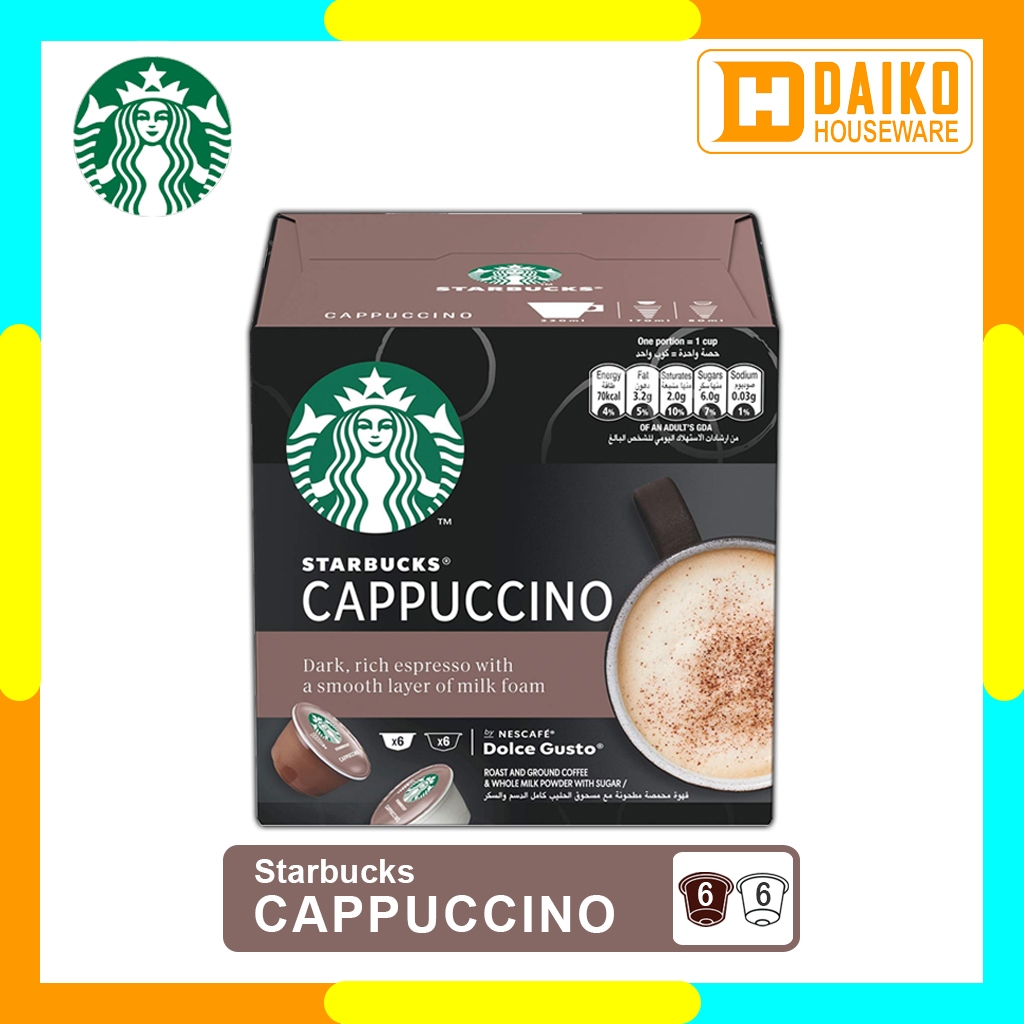 Jual Starbucks Cappuccino Capsule Box By Nescafe Dolce Gusto Coffee ...
