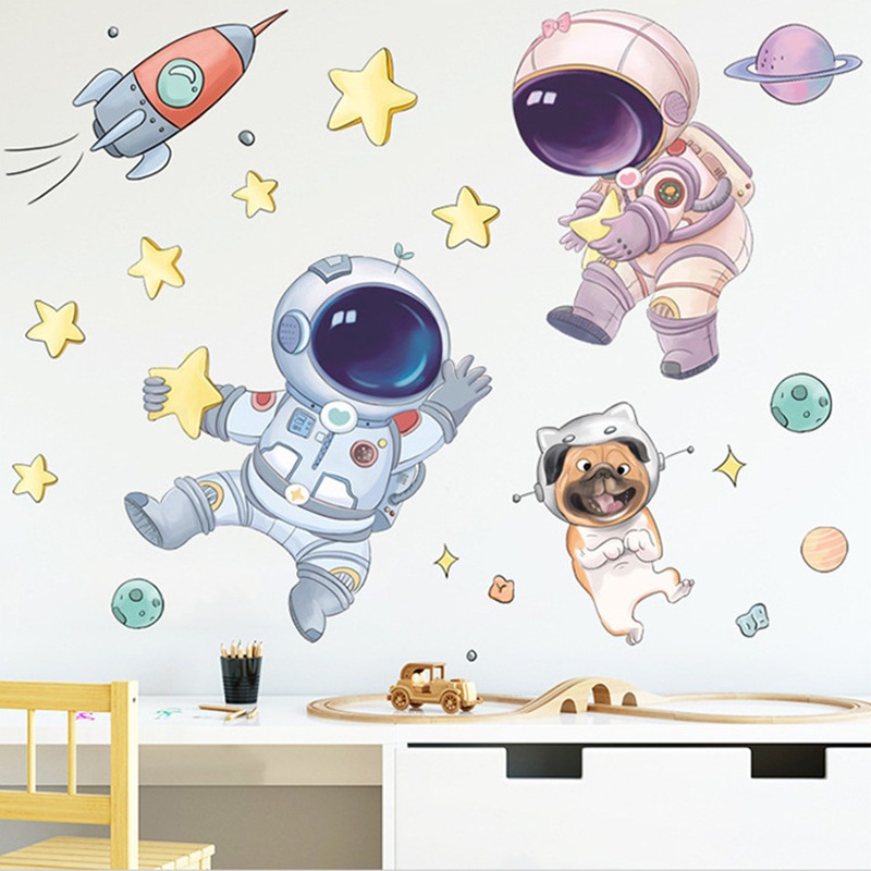 Jual Reliza Wall Sticker Kamar Astronot Planet Luar Angkasa Bintang ...