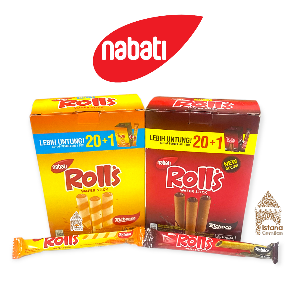 Jual Nabati Rolls Cheese / Chocolate Wafer Stick Keju (isi 20 pcs ...