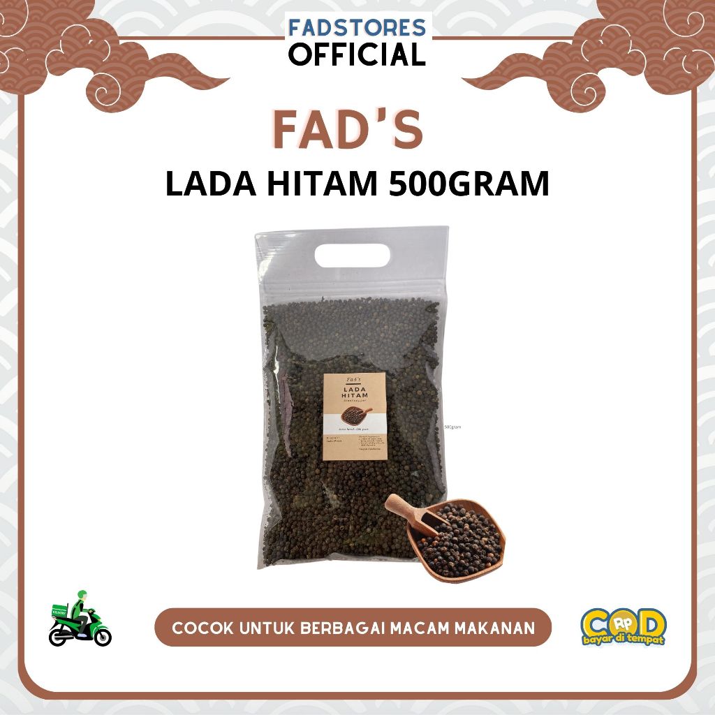 Jual Lada Hitam 500gr - Blackpepper Ground 500gr - Fad's Rempah Bubuk ...