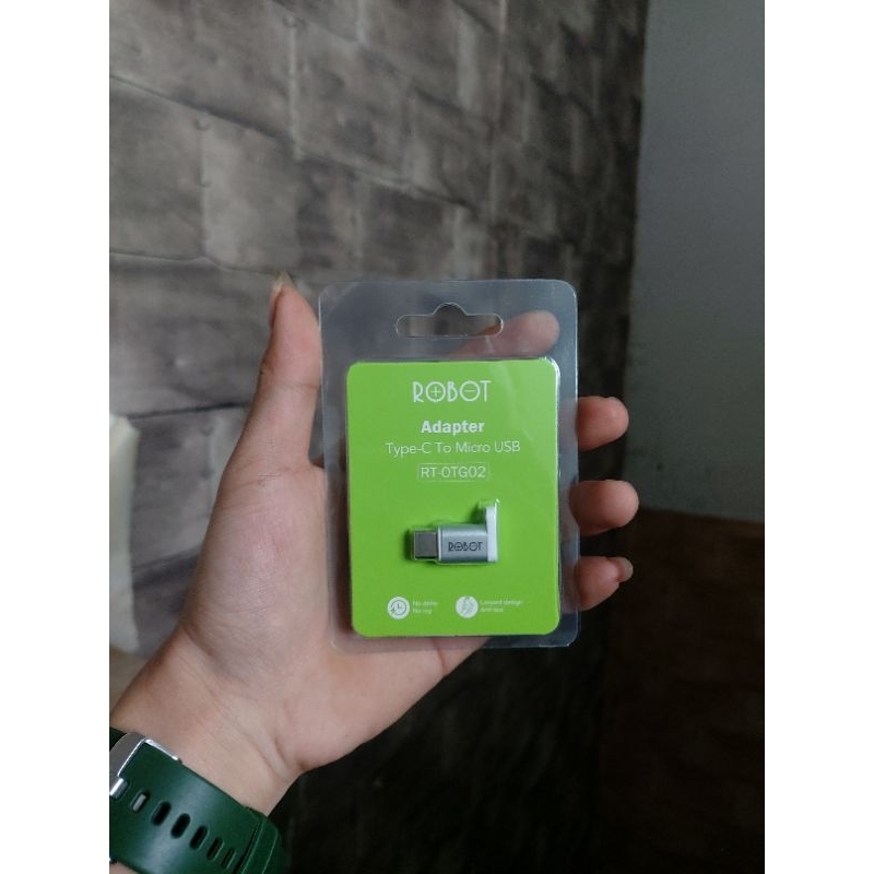 Jual ROBOT RT-OTG02 Adapter Type-C To Micro Usb No Delay No Lag ...