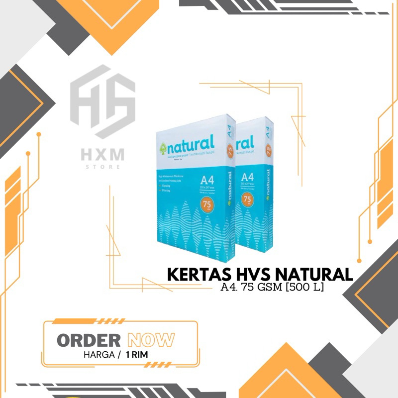 Jual Kertas HVS A4 Natural 75 GSM dan 70 GSM [1 rim] | Shopee Indonesia