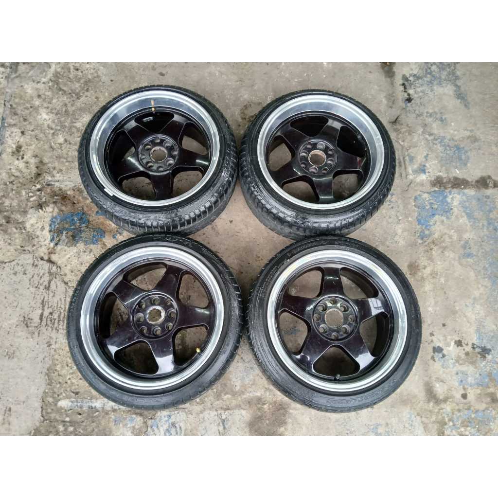 Jual Velg mobil bekas hsr loud ring 16 lubang 4x100/114 + ban seken murah | Shopee Indonesia