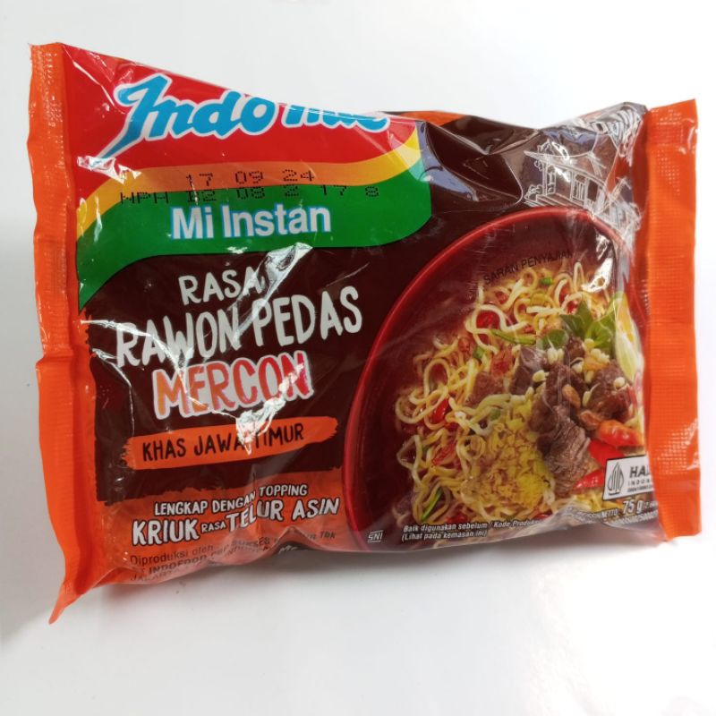 Jual MIE INDOMIE - Mie Indomie Rasa Rawon Pedas Mercon 75gr | Shopee ...