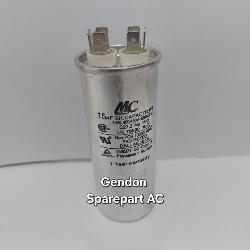 Jual Kapasitor AC MC 15 uF / 15 mikro kaki 2 Capasitor AC 15uf | Shopee Indonesia