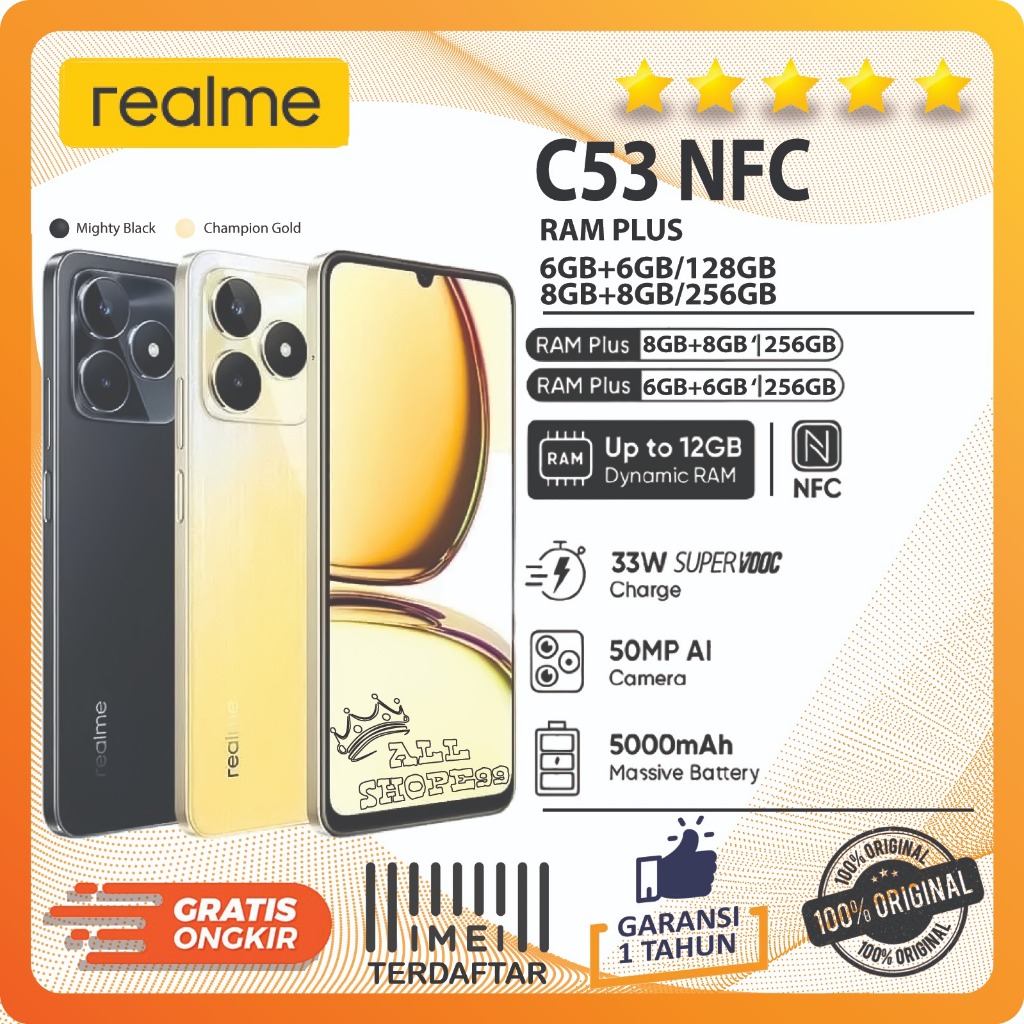 Jual Realme C53 NFC 8/256GB Garansi Resmi | Shopee Indonesia