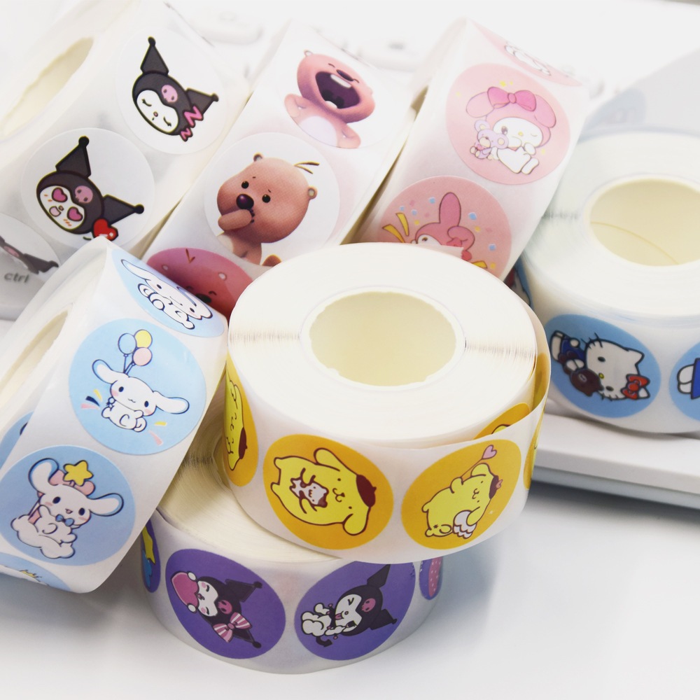 Jual RD (1 Roll isi 500pcs) Stiker Sanrio Sticker Sanrio Kuromi My ...