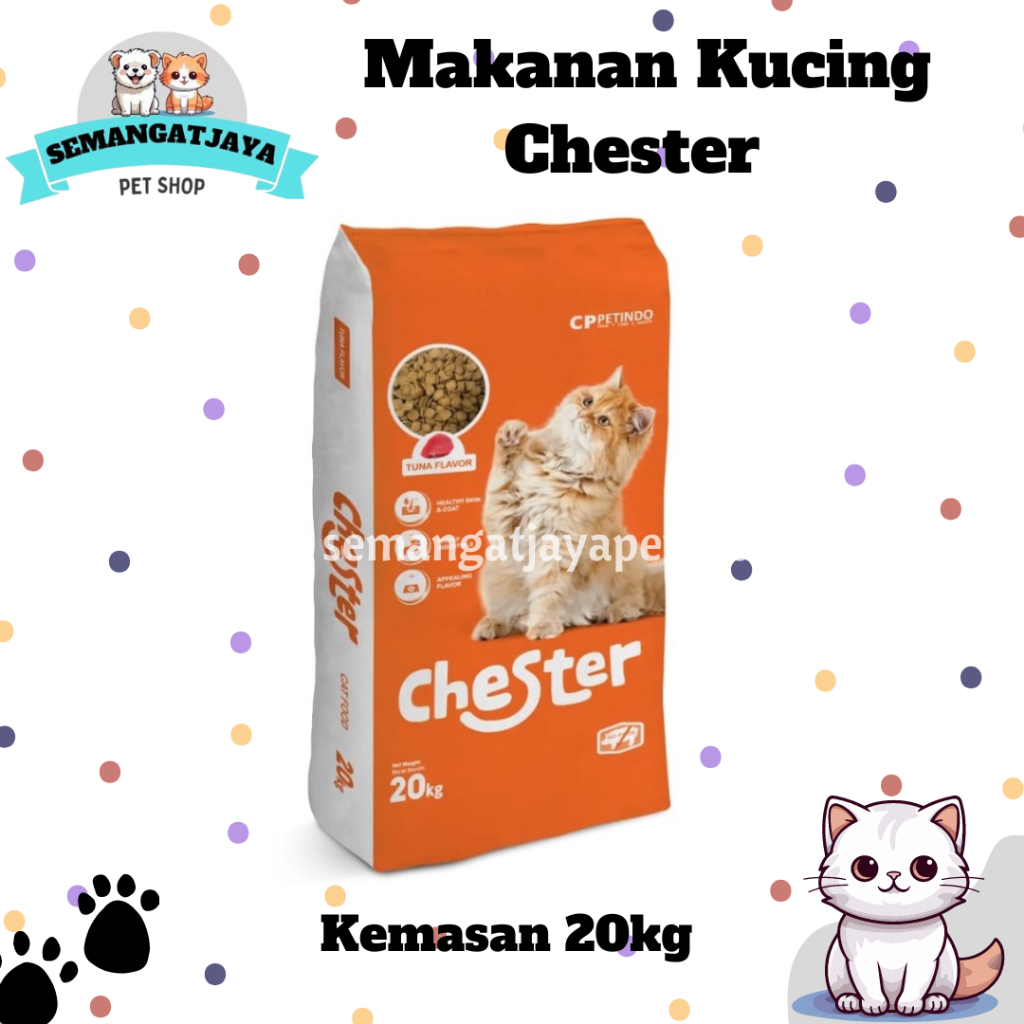 Jual CHESTER Cat Food Tuna All Stage 20 KG Kemasan Freshpack [INSTANT ...