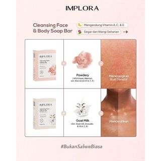 Jual IMPLORA Cleansing Face & Body Bar | Sabun Untuk Wajah & Badan ...