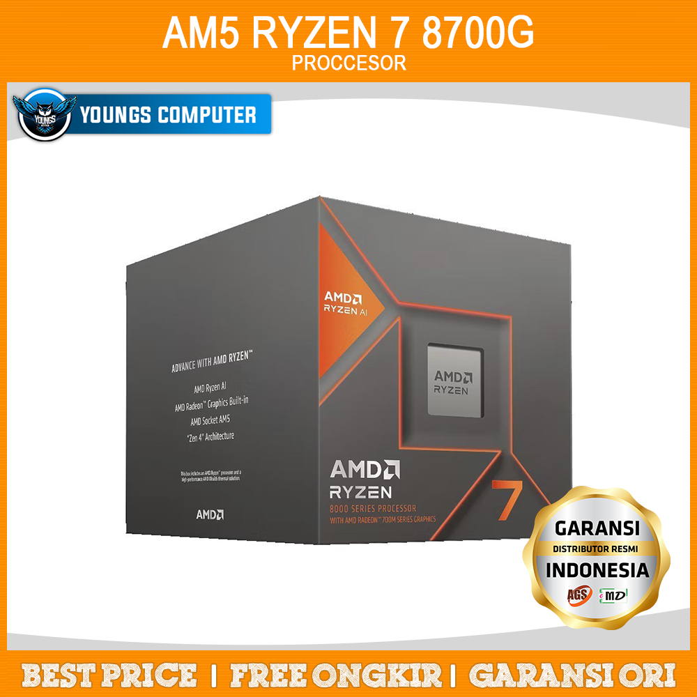 Jual AMD Ryzen 7 8700G AM5 BOX | 4.2Ghz Up To 5.1Ghz 8C 16T Processor ...