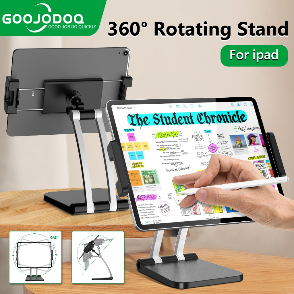 Jual Goojodoq Tablet Stand Holder 360°Rotating For Desk iPad Adjustable ...