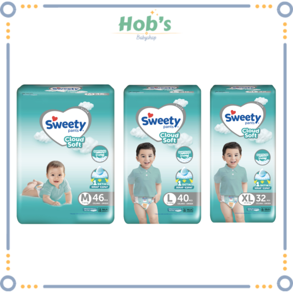 Jual Sweety Silver Pants M 46 / L 40 / XL 32 Popok Celana | Shopee ...