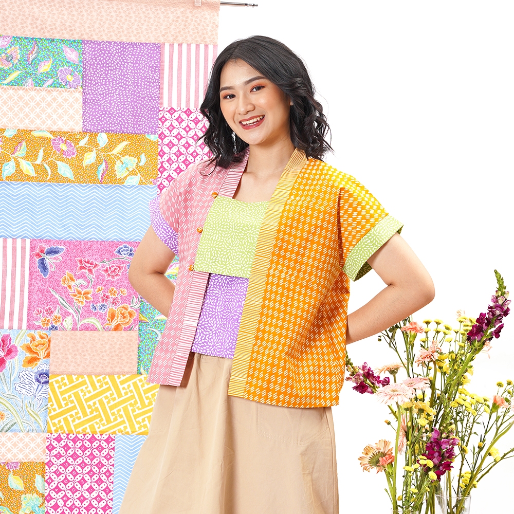Jual NONA RARA - Scarlet PART of bloom PART0164, Blus kasual batik ...