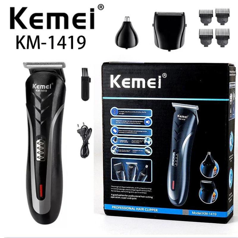 Jual KEMEI KM-1419 Alat Cukur Rambut dan Jenggot Electrik 3 in 1 | Shopee Indonesia
