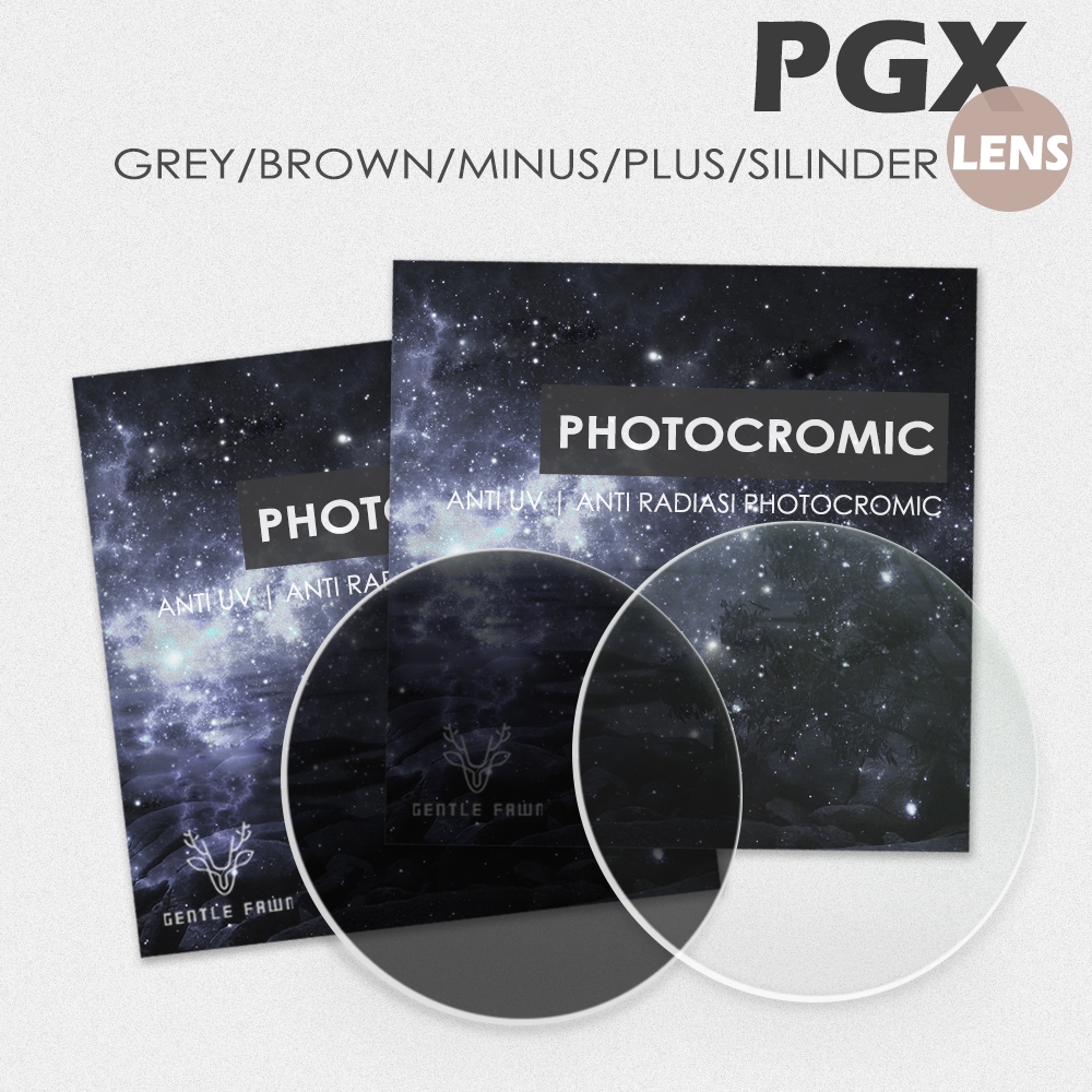 Jual GENTLE FAWN Lensa PGX Kacamata Photochromic Grey Brown Minus/plus ...