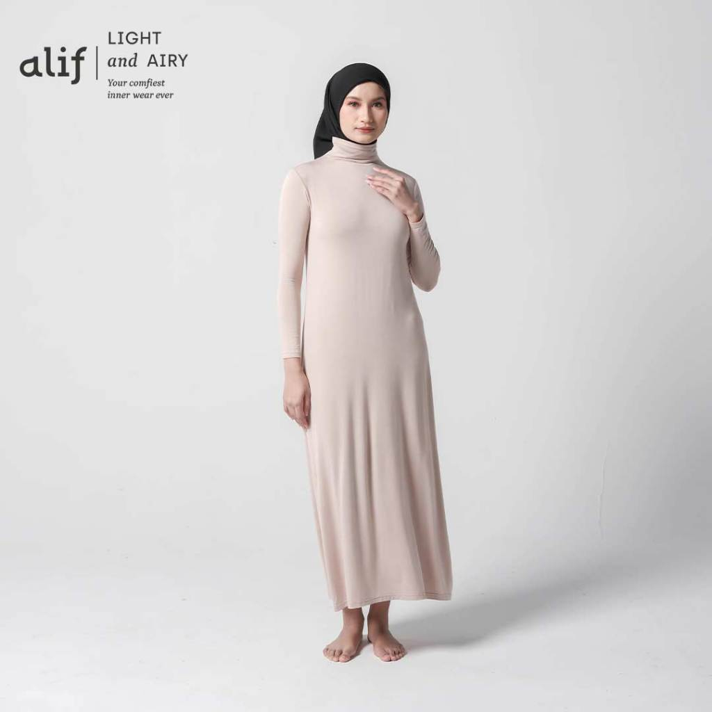 Jual Alif Modern Wear - Raana Inner Dress - Apricot | Shopee Indonesia