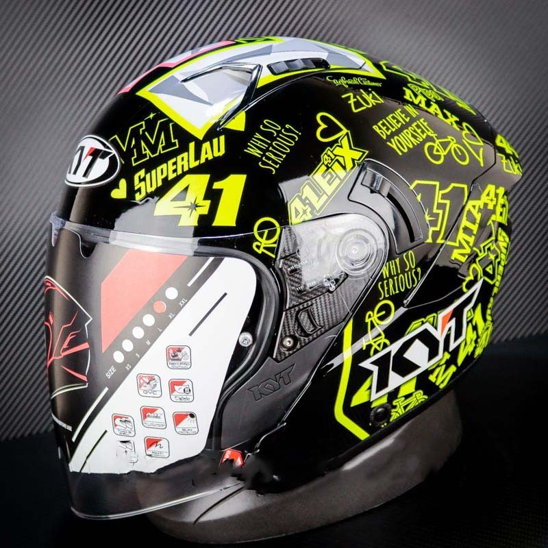 Jual HELM / KYT / HELM KYT NFJ ESPARGARO 2020 MOTIF YELLOW PINK FLUO ...