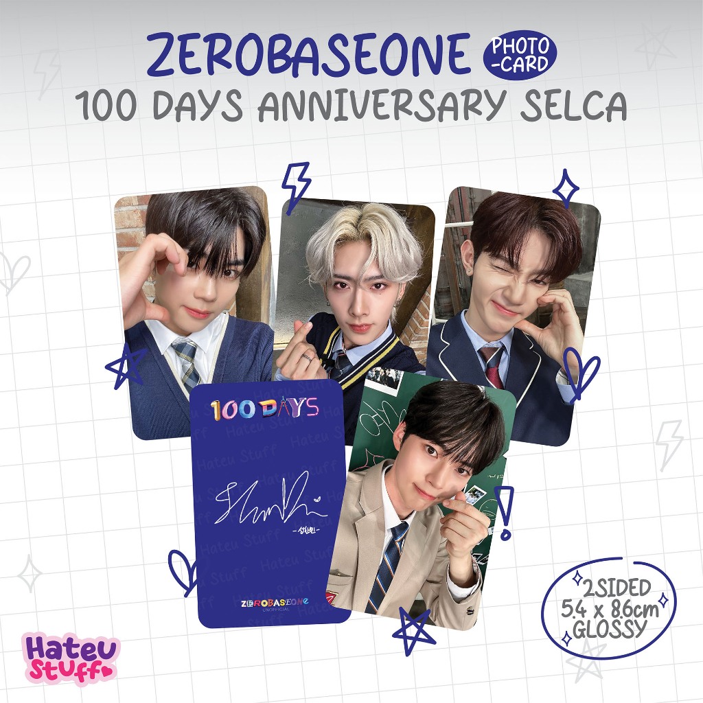 Jual ZEROBASEONE Unofficial Photocard 100 Days Anniversary Selca | Shopee Indonesia