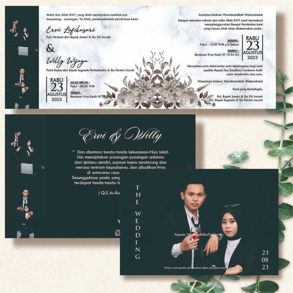 Jual UNDANGAN PERNIKAHAN GLOSSY FULL COLOUR - ELEGAN - SUPER GLOSSY ...