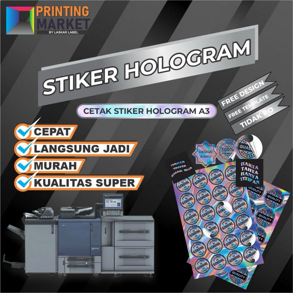 Jual stiker hologram, stiker segel, stiker rain bow stiker cutom ...