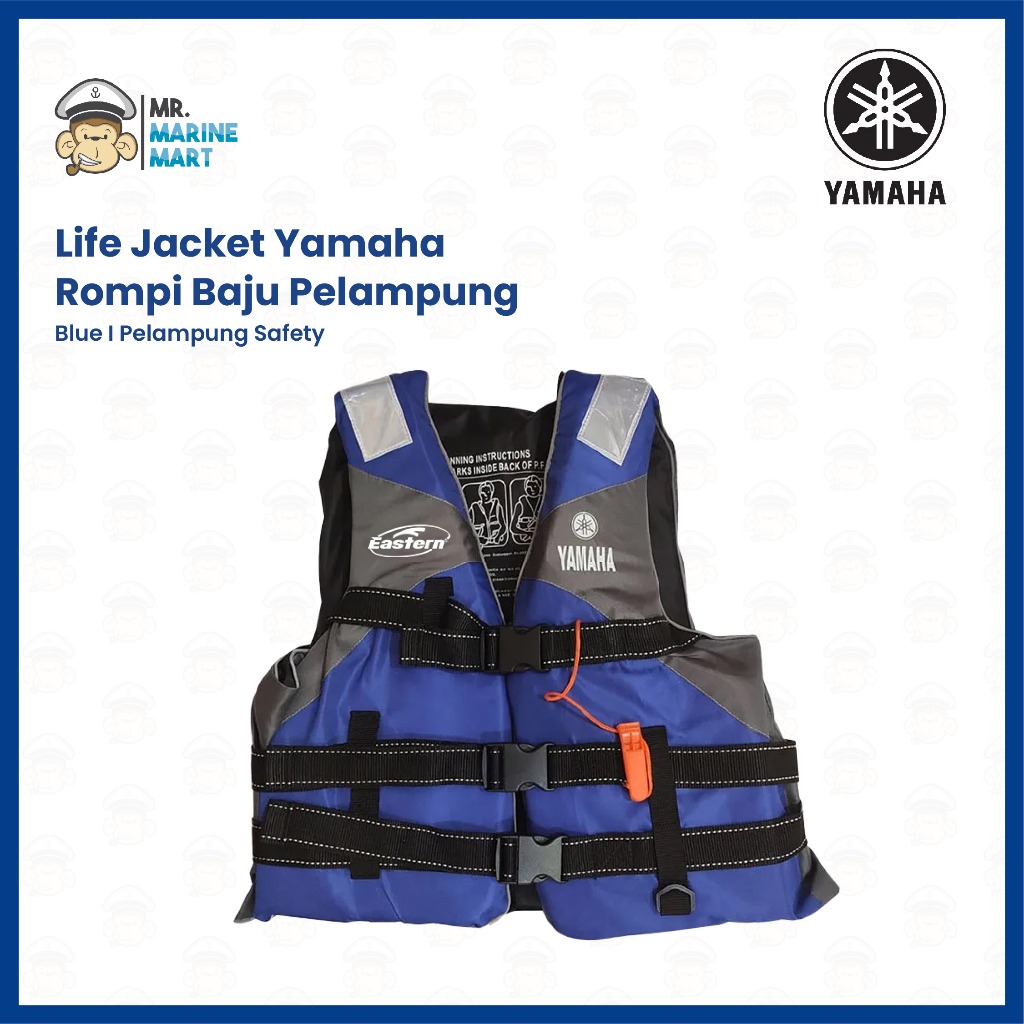 Jual Life jacket Yamaha Biru Rompi Baju pelampung Yamaha Biru | Shopee ...
