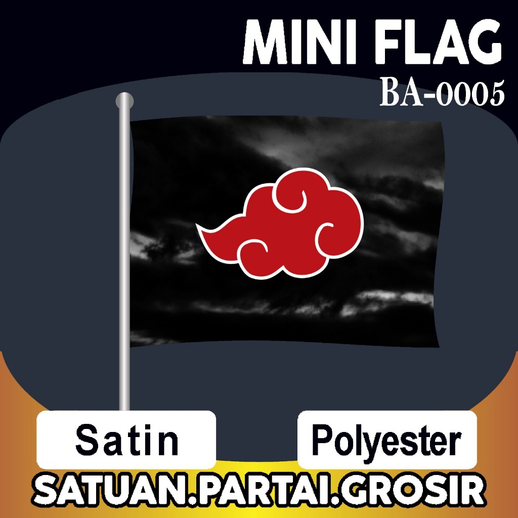 Jual Bendera Custom Logo NARUTO Uchiha Clan / Cetak Bendera Kain Custom ...