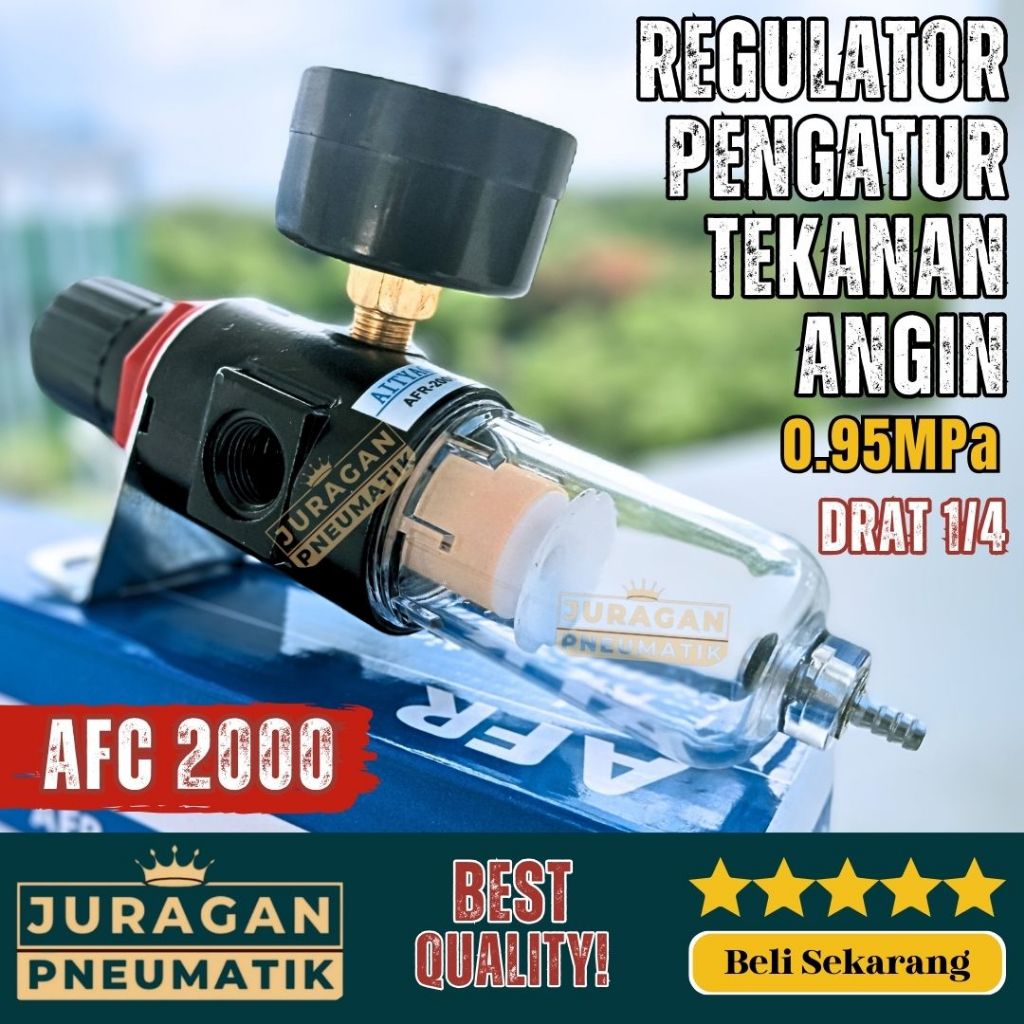 Jual REGULATOR 1 TABUNG PENGATUR TEKANAN ANGIN KOMPRESOR UDARA AFR 2000 ...